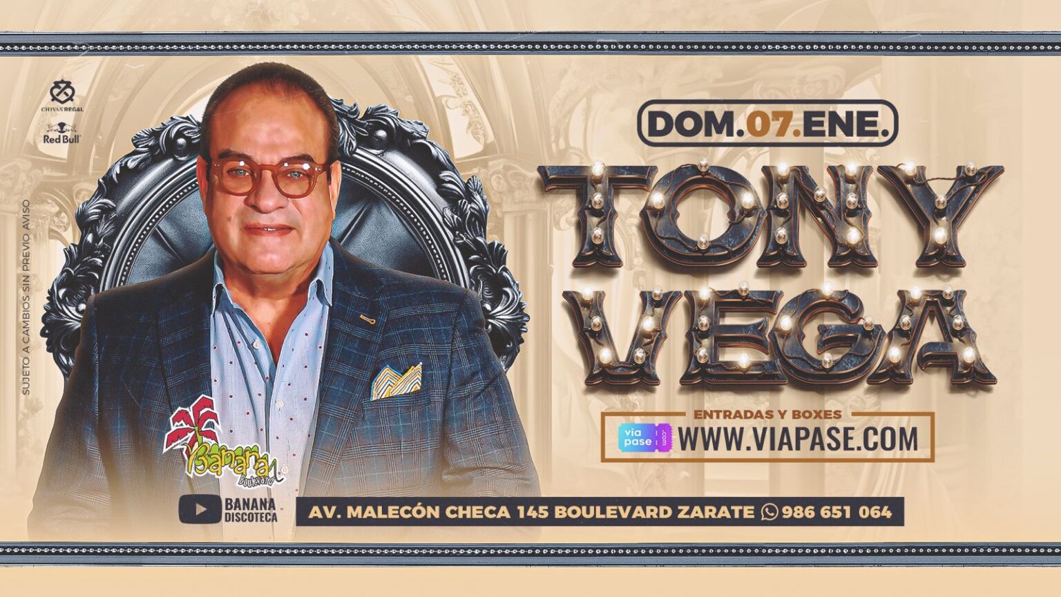 TONY VEGA – Domingo 07 Enero 2024 – Banana – ViaPase