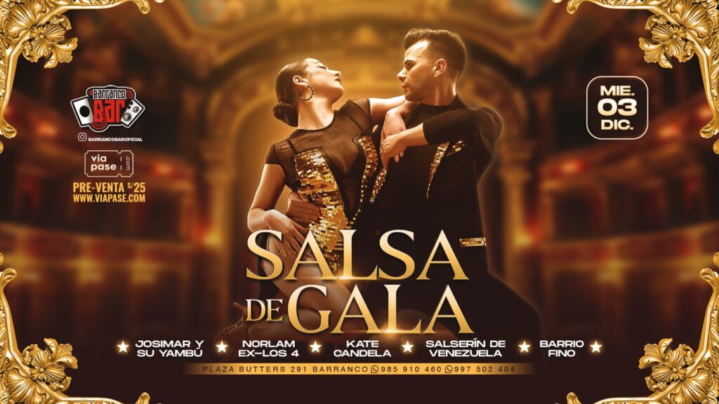 SALSA DE GALA – Miércoles 03 Diciembre 2025 – Barranco Bar – ViaPase